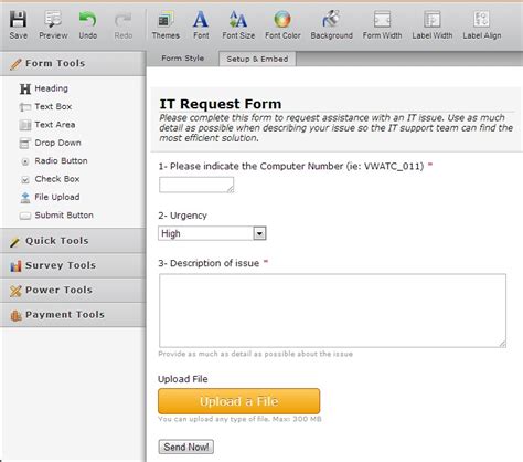 Help Desk Request Form With Images JotForm Dropbox IT Box For VN