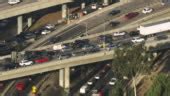Orbital Shot Of The Northbound Lanes Of The 710 Freeway East Los