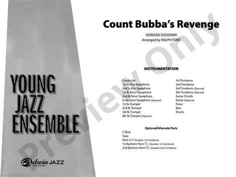 Count Bubbas Revenge Score Jazz Ensemble Score Digital Sheet Music