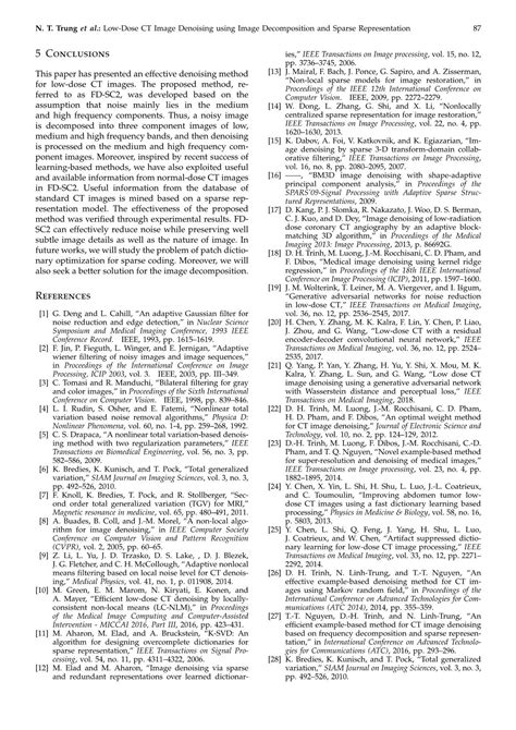 Low Dose Ct Image Denoising Using Image Decomposition And Sparse Representation