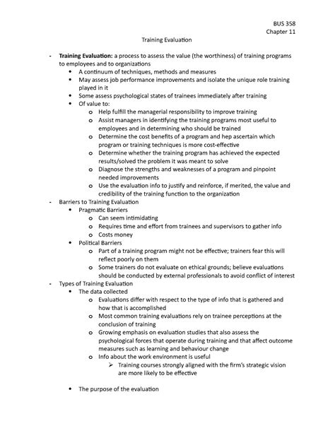chapter 11 summary managing performance through training and