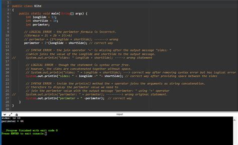 Solved 20 2 LAB Fixing Errors In Kite The Program Contains Syntax