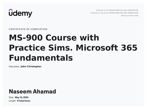 Naseem Ahamad On Linkedin I Completed The Ms 900 Course Microsoft 365