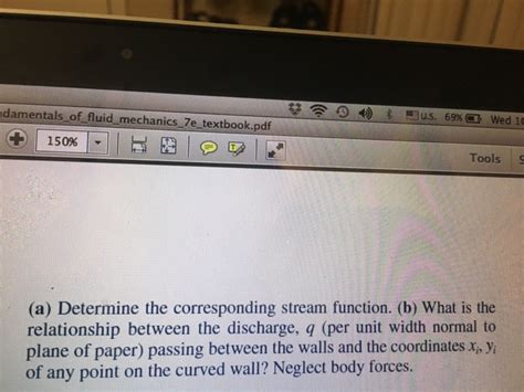 Solved Ao The Incompressible Two Dimensional Flow Of Chegg