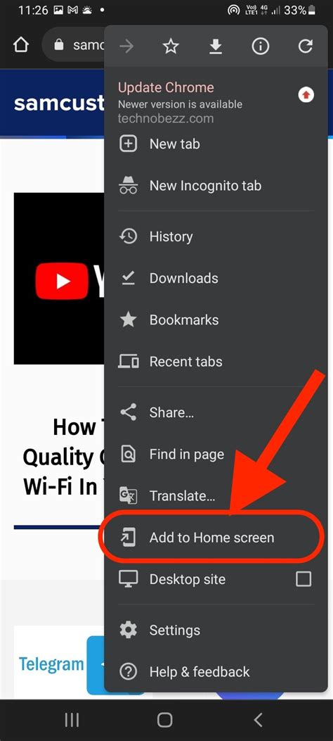 How To Add A Website To Android Home Screen