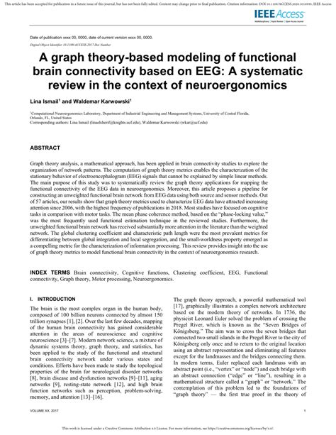 Pdf A Graph Theory Based Modeling Of Functional Brain Connectivity