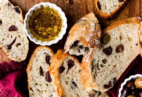 دستور پخت نان زیتون بدون ورز دادن