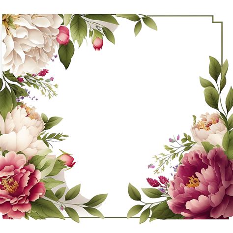 10 Flower Border Clipart High Quality S Digital Download Card