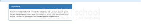 Cara Penggunaan Offset Pada Kolom Bootstrap