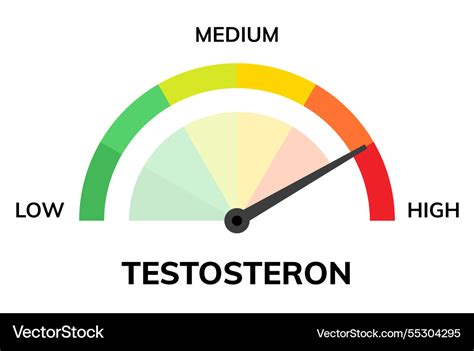 Testosterone Level Indicator With Low Medium Vector Image