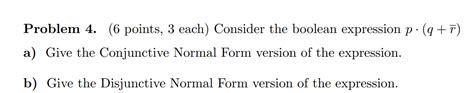 Solved Problem 4 6 ﻿points 3 ﻿each ﻿consider The Boolean
