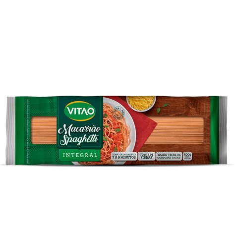 MacarrÃo Vitao Integral Spaguetti 500gr Cx C 6 Tozzo Alimentos Ltda