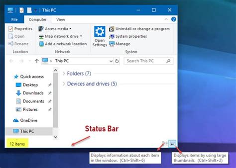 Status Bar Explorer Windows Network Drive Status Bar Displays