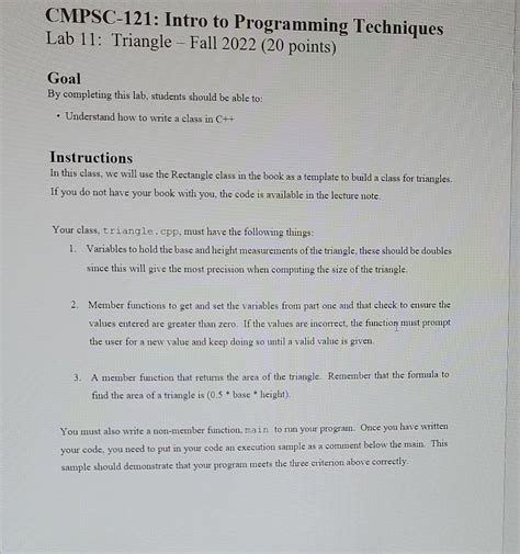 Solved Cmpsc 121 Intro To Programming Techniques Lab 11