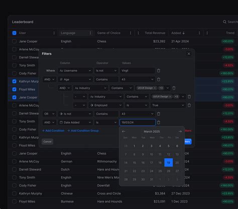 Datagrid Table Filters For Saas Dashboards And Web Apps By Virgil Pana
