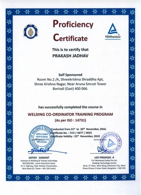 Wps Pqr Welder Qualificationcertification Consultancy At ₹ 15500
