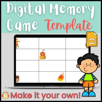 FALL Editable Memory Matching Game Board TEMPLATE Google Online Classroom