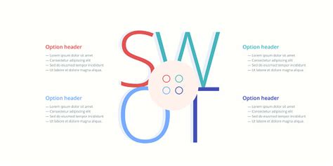 Swot 분석 인포그래픽 순환 기업 전략 계획 그래픽 요소 회사 프레젠테이션 슬라이드 템플릿입니다 벡터 정보 그래픽 디자인입니다 4가지 개체에 대한 스톡 벡터 아트 및 기타