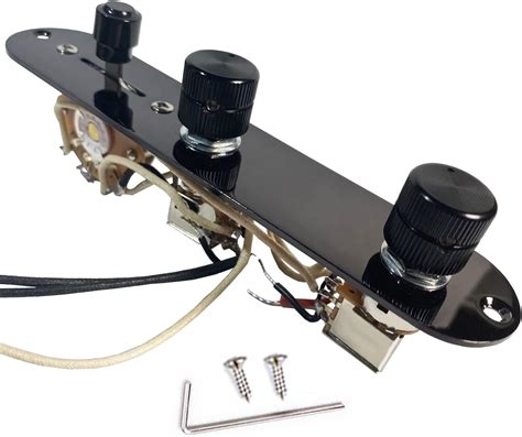 Amazon Com Domofa Loaded Guitar Control Plate Prewired 3 Way Switch