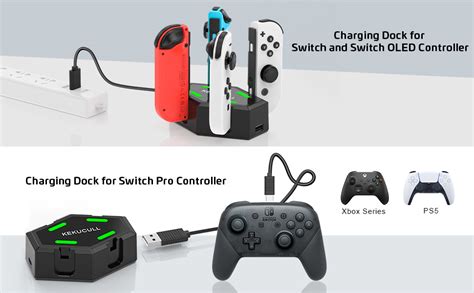 Controller Charging Dock For Switch And Switch Oled Video Games