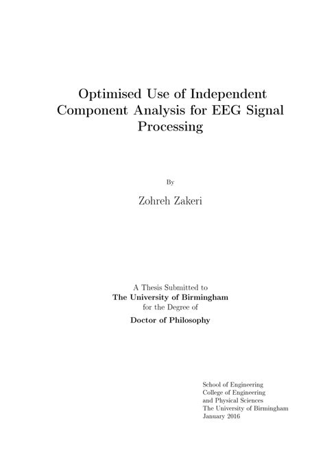 Pdf Optimised Use Of Independent Component Analysis For Eeg Signal Processing