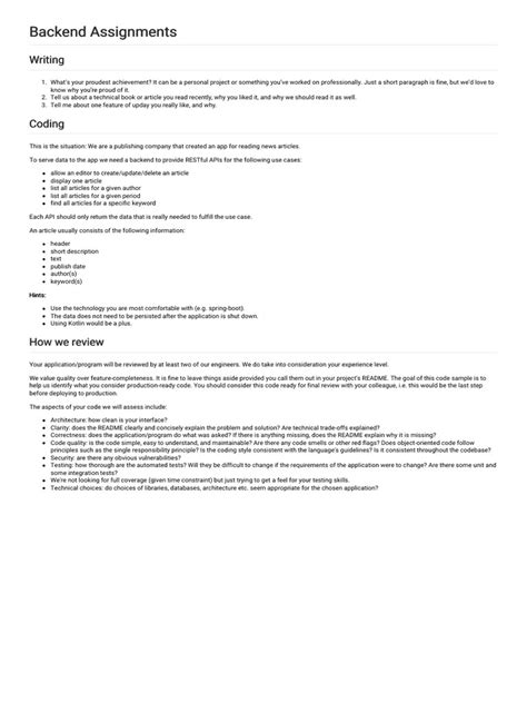 Backend Assignment Pdf