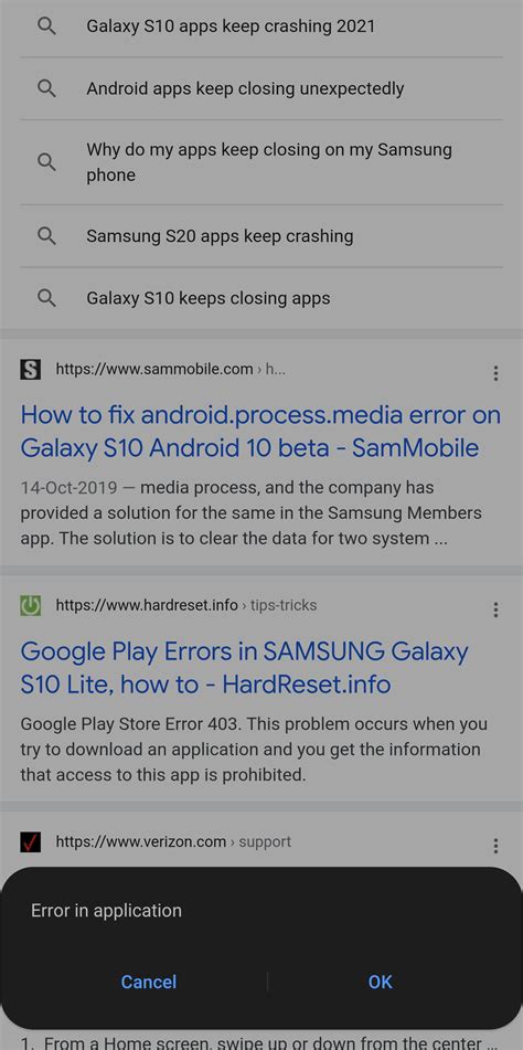 Error In Application Comes Up Every Minute Since I Restarted My Phone Any Idea How To Fix It