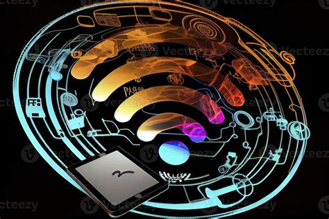 Wi Fi Symbol Wireless Networking Digital Hi Tech Innovation Concept Free Internet Zone And