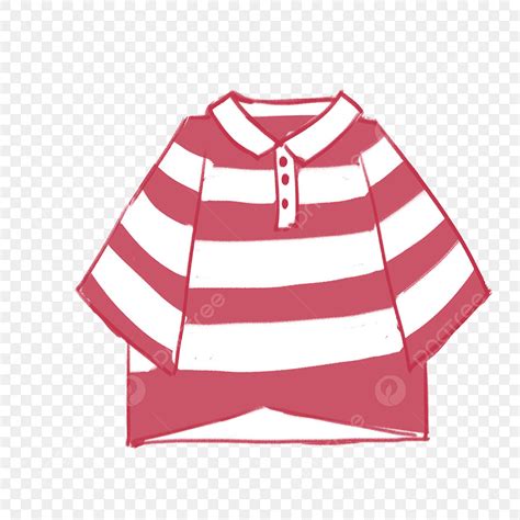 패션 일러스트 빨간색과 흰색 가로 줄무늬 티셔츠 반팔 셔츠 손으로 그린 스트라이프 일러스트 Png 일러스트 및 Psd 이미지 무료 다운로드 Pngtree