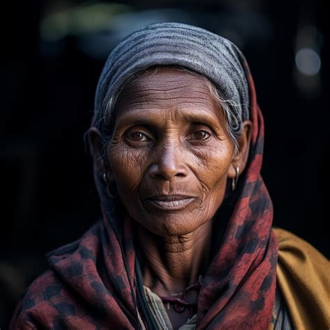 Premium Photo Portrait Of Sri Lankan Village Woman At A Gathering