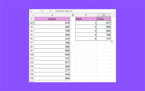 How To Use Large Function In Excel Sheetaki