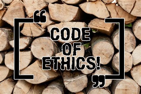 Text Sign Showing Code Of Ethics Conceptual Photo Moral Rules Ethical Integrity Honesty Good