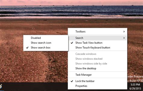 How To Hide Search Box In Windows Taskbar Super User