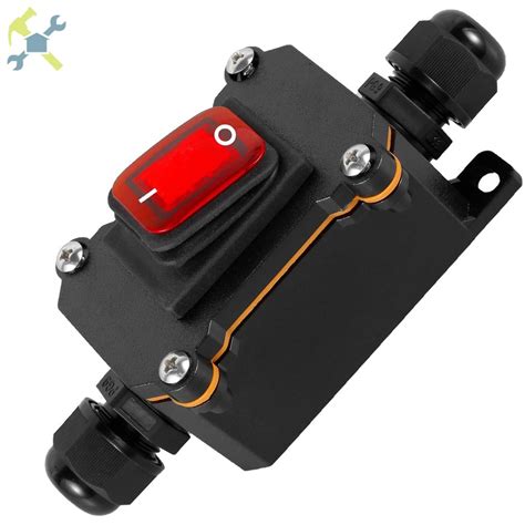 Inline Cord Switch 30a 220v Ip65 Waterproof Power Cord Toggle Switch With Red Led Button