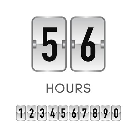 Coutdown Timer Flip Board Of Hours 25661068 Vector Art At Vecteezy