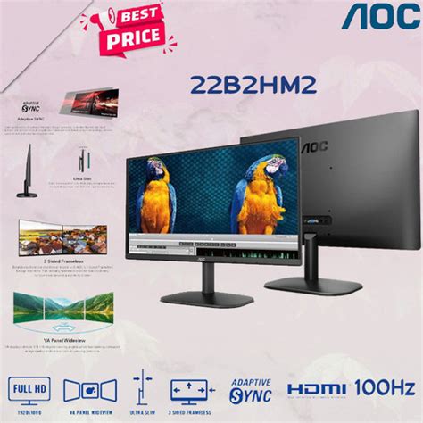 Jual MONITOR LED AOC 22B2HM Ultra Slim LED Monitor 21 5 VA 7ms 75Hz FHD Jakarta Pusat