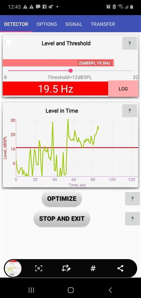 Meter Report Infrasound Detector Turning Phone Speaker Off Makes No