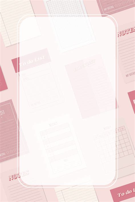 Pink Notepad Planner Set Vector Premium Vector Rawpixel