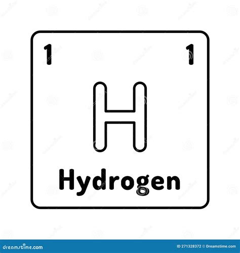Hydrogen Chemical Element With 1 Atomic Number Atomic Mass And