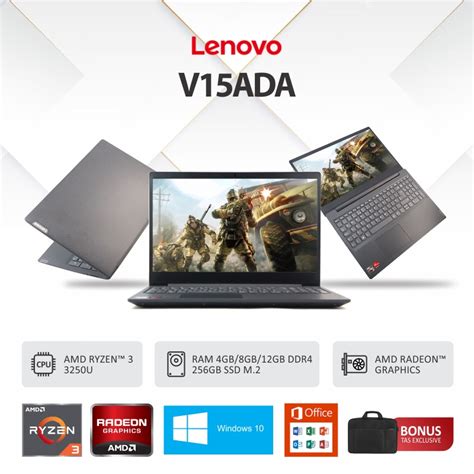 Jual LAPTOP LENOVO TERMURAH LENOVO V15 AMD RYZEN 3 3250U 12GB SSD 256GB AMD RADEON GRAPHICS 15