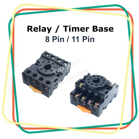 Pf083a E Pf083a 8 Pin Pf113a 11 Pin Track Mounted Socket Base Relay Base Timer Base Lazada