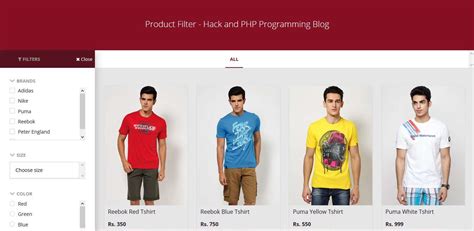 Product Refine Search Using PHP MYSQL Hack And Php