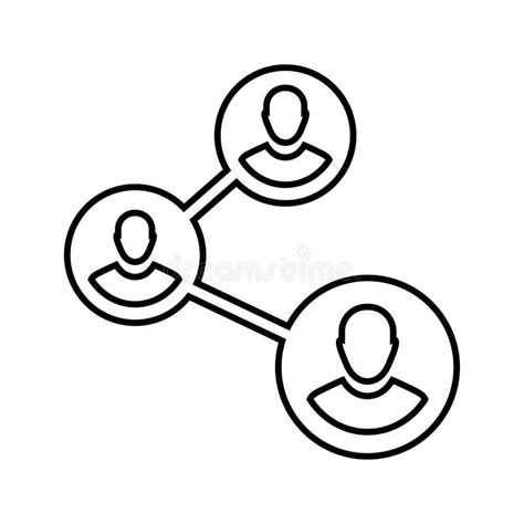 Business Connectivity Link Linking Outline Icon Line Art Vector
