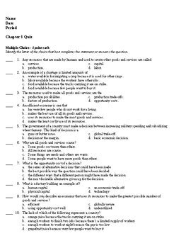 Chapter Quiz By Brian Frers Teachers Pay Teachers