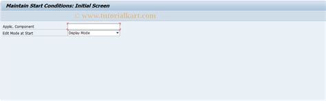 SWB SAP Tcode Maintain Start Conditions