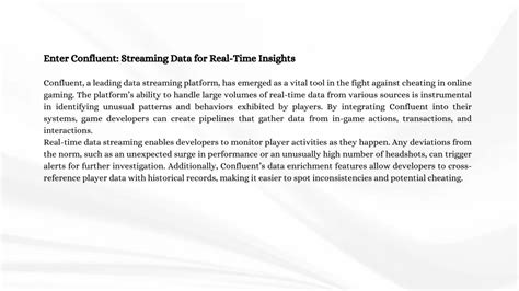 Ppt Confluent And Aws S Role In Identifying Cheating Players A Fascinating Journey Powerpoint