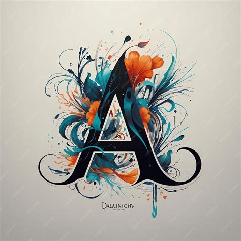 Beautiful Calligraphy Alphabet Art For Creative Use Premium Ai