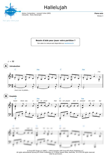 Partition Piano Facile