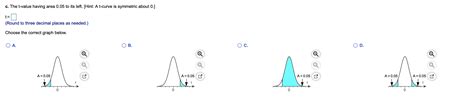 Solved For A T Curve With Df Find Each T Value In Parts Chegg