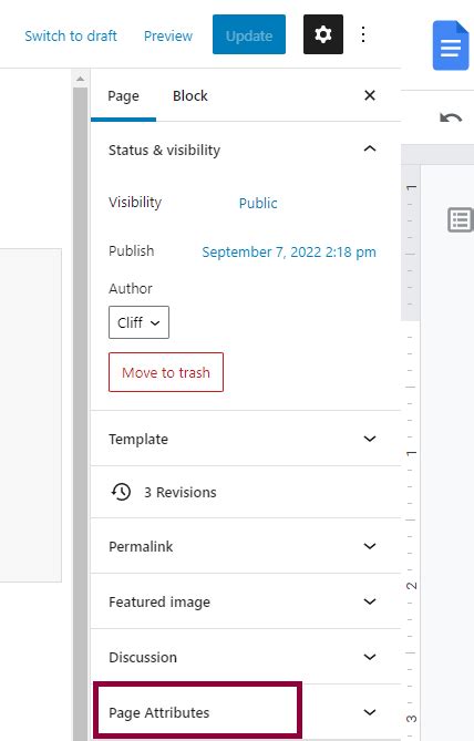 how do i order the pages on my site elementor